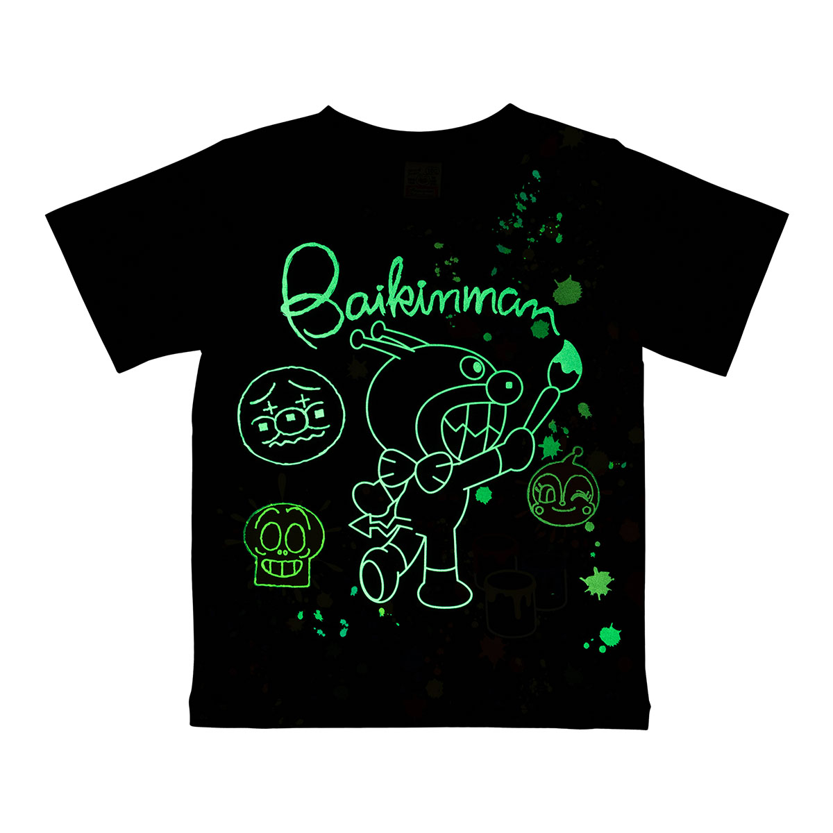 光るばいきんまんお絵描き半袖Tシャツ ｜アイテム｜アンパンマンキッズコレクション [ANPANMAN kids collection ...